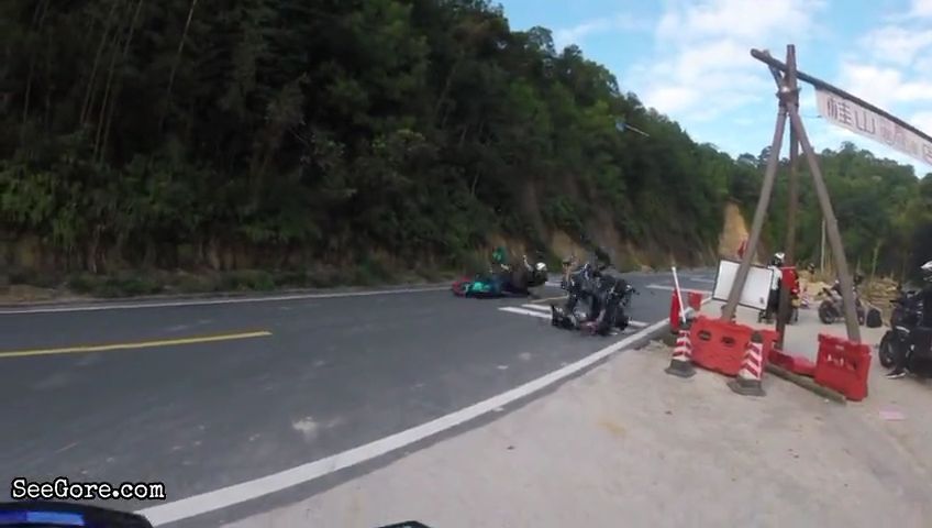 POV of Watching Bike Crash - SeeGore